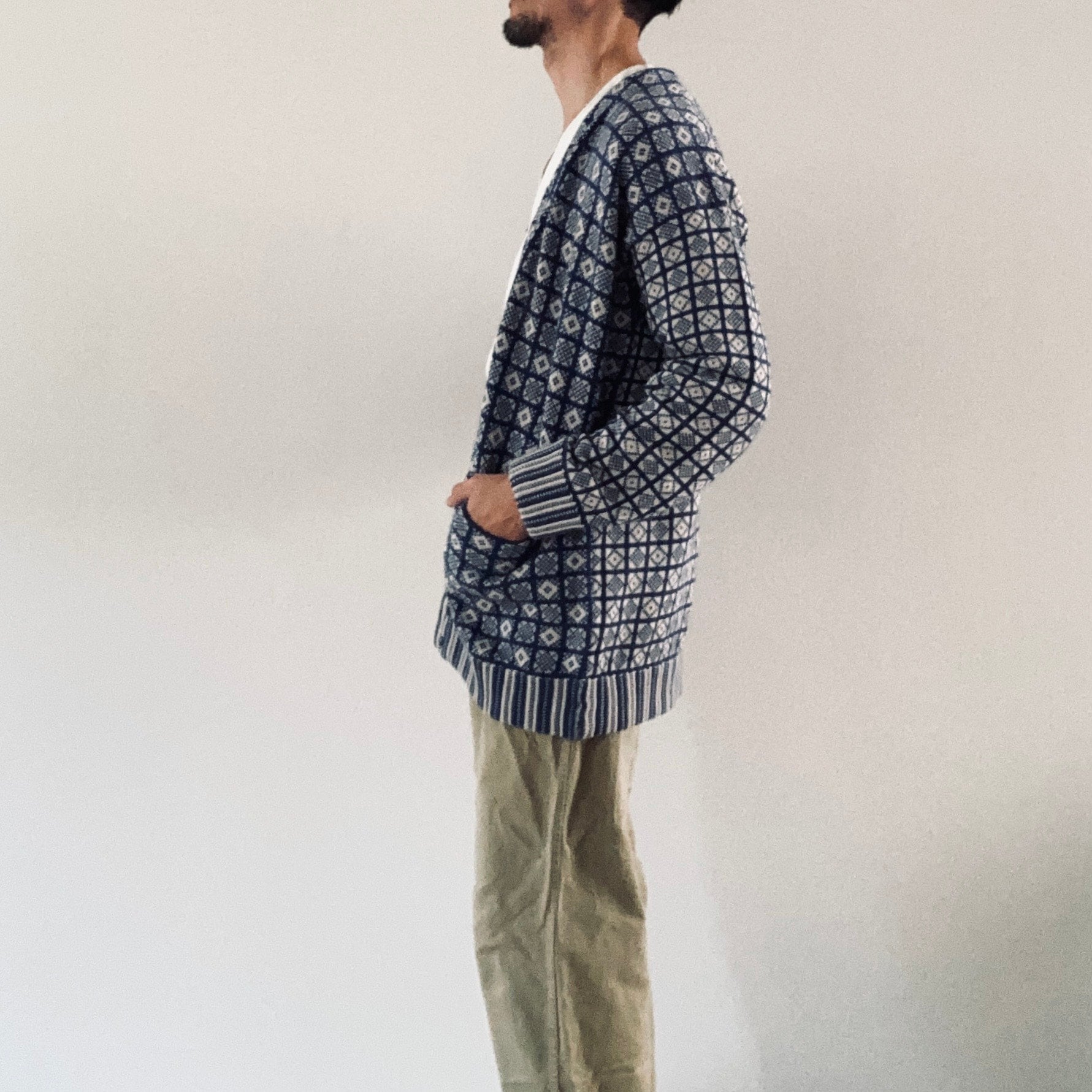 cleaveland 「Small town」~déformation~ V/Jacket long sleeve Blue | orlo