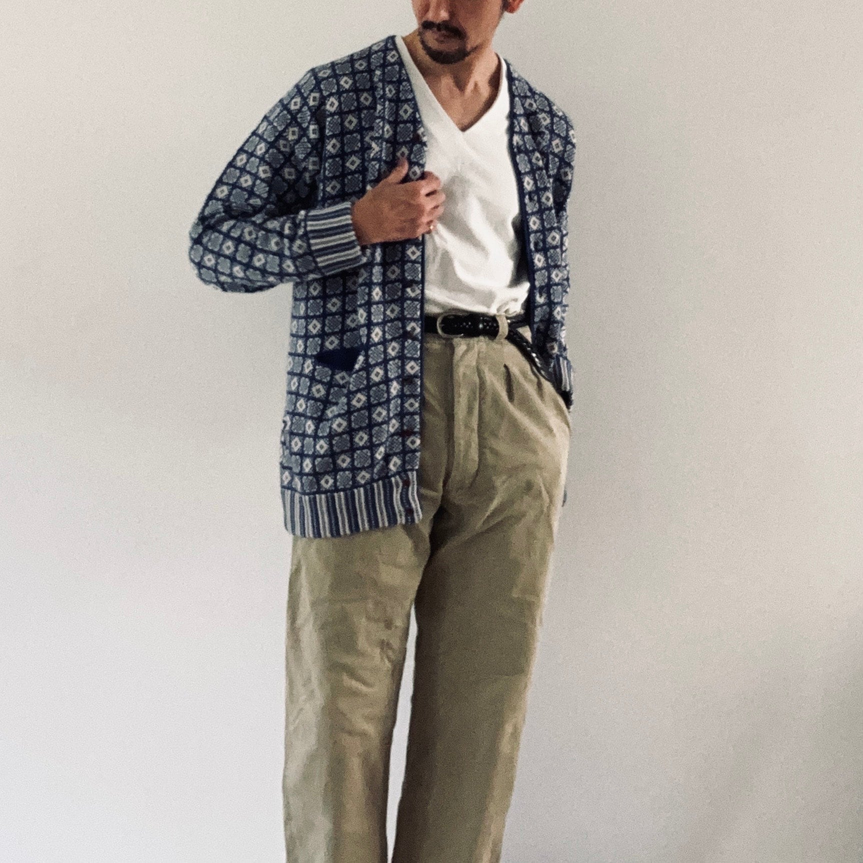 cleaveland 「Small town」~déformation~ V/Jacket long sleeve Blue | orlo