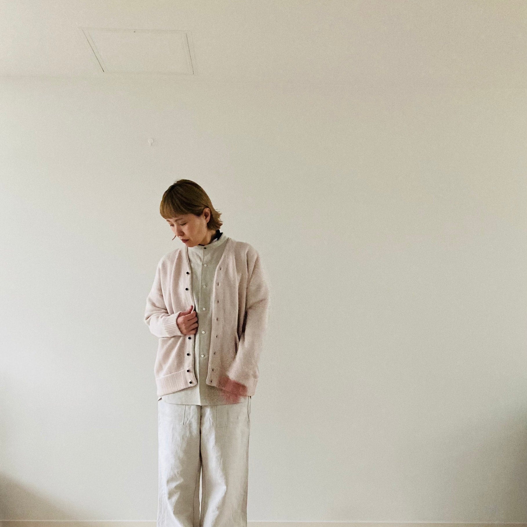 cleaveland 「Small town」~déformation~ V/Jacket long sleeve White | orlo