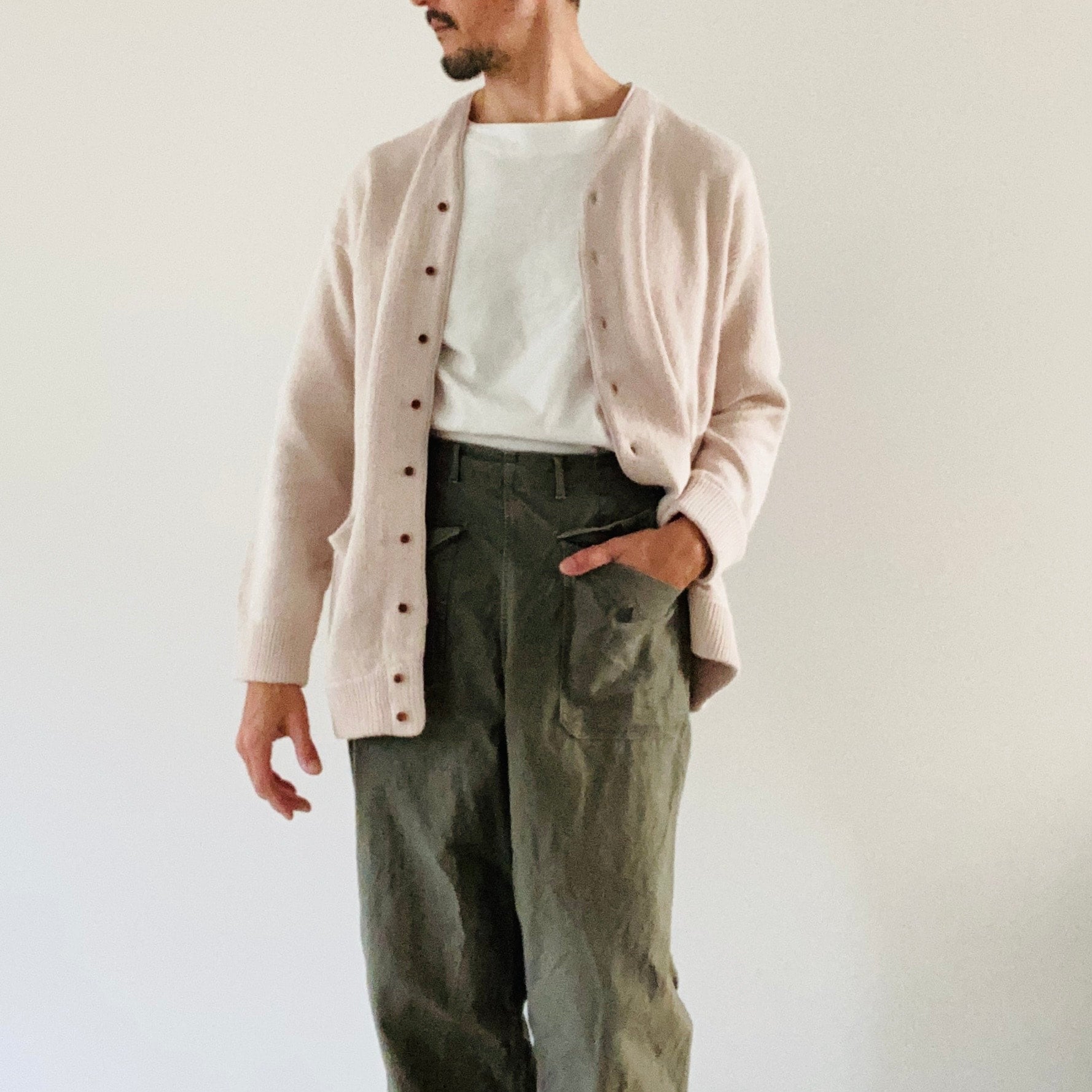 cleaveland 「Small town」~déformation~ V/Jacket long sleeve White | orlo