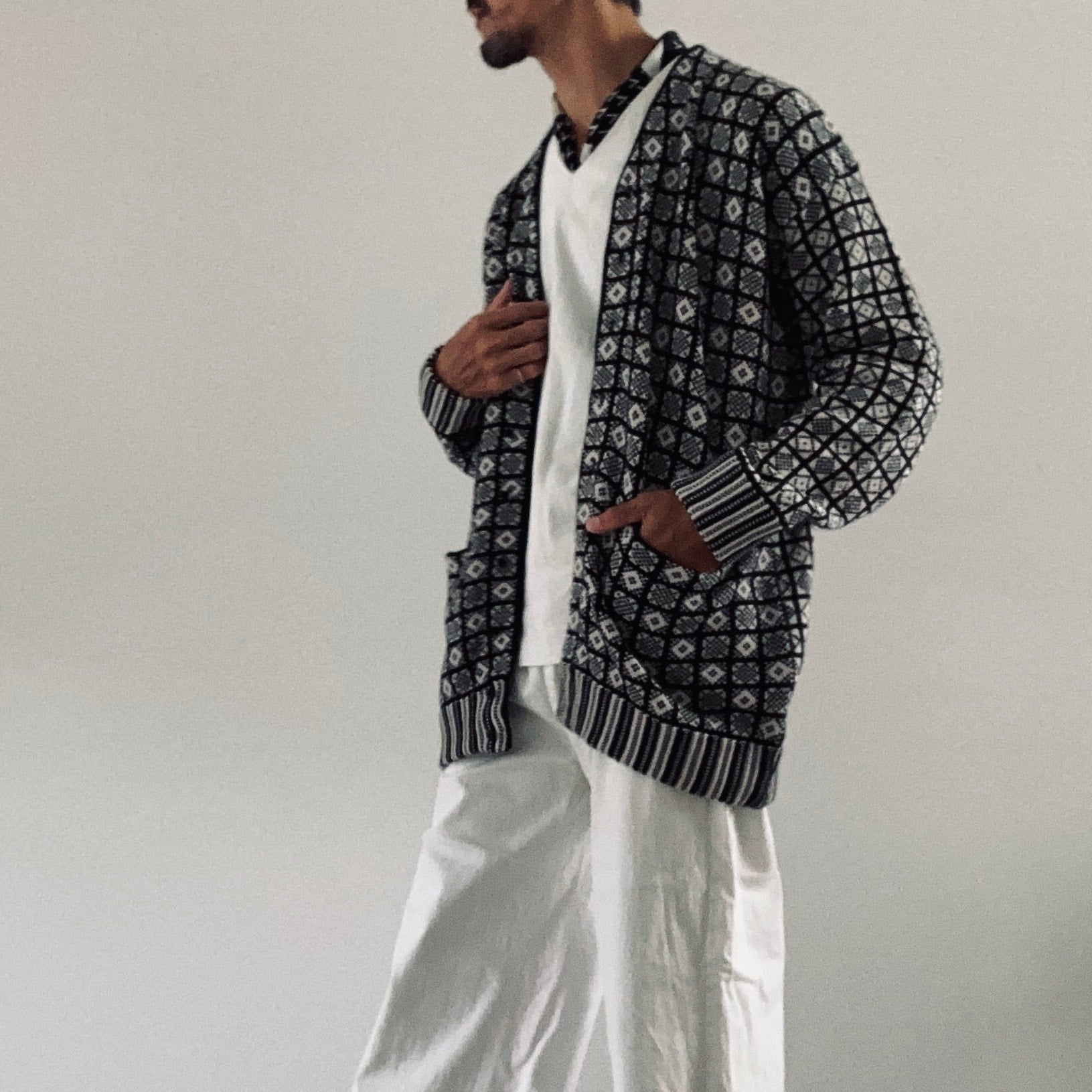 cleaveland 「Small town」~déformation~ V/Jacket long sleeve Black | orlo